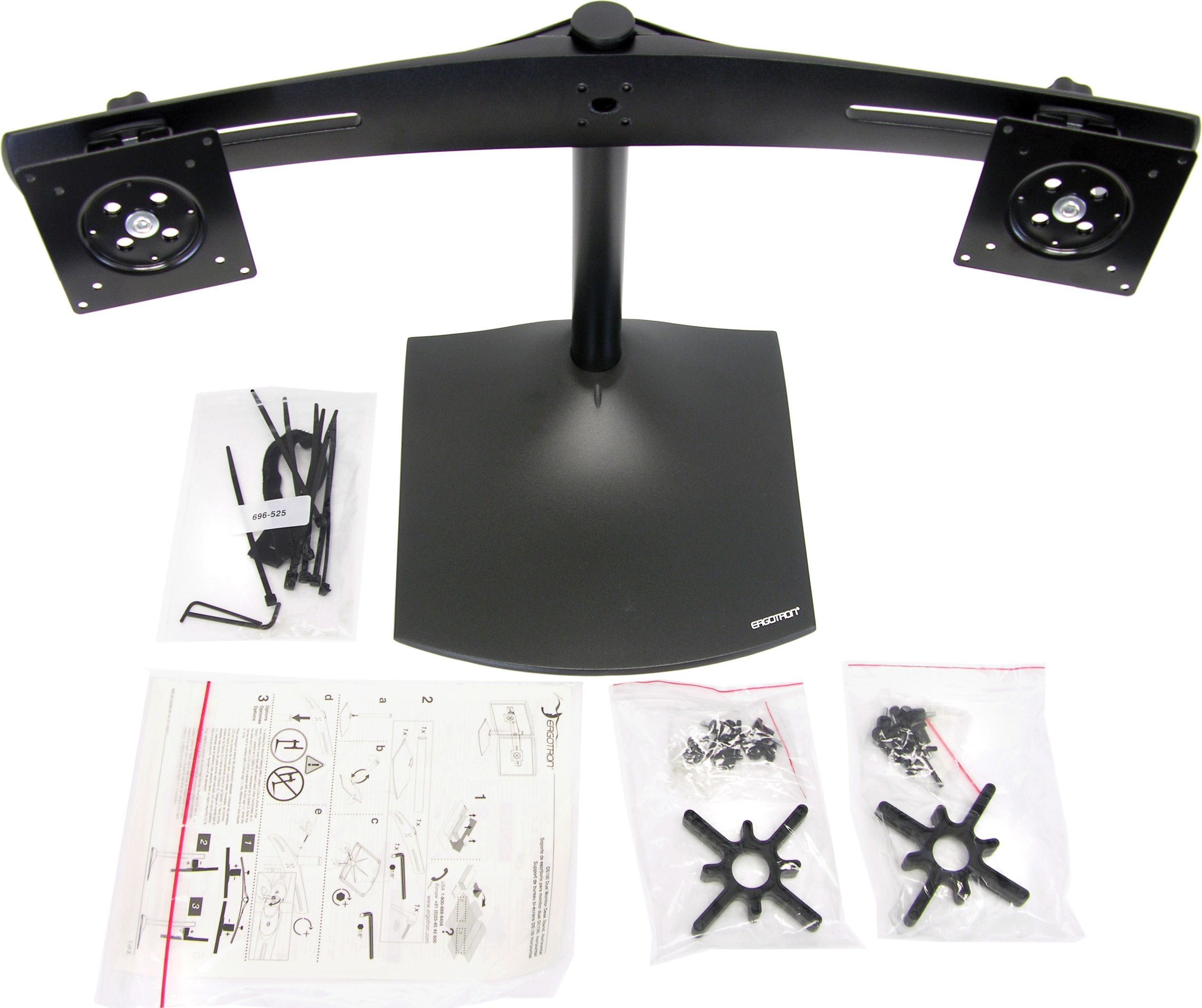 Ergotron DS100 Dual-Monitor Desk Stand, Horisontally