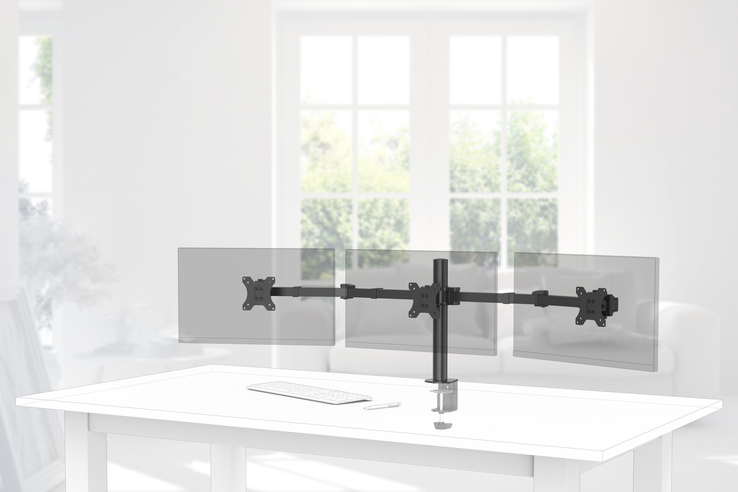 Hama Monitorfäste för Tre Bildskärmar 13"-27" - skärmfäste