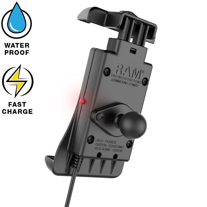 RAM Mount Quick-Grip Waterproof Wireless Charging Holder (iPhone)