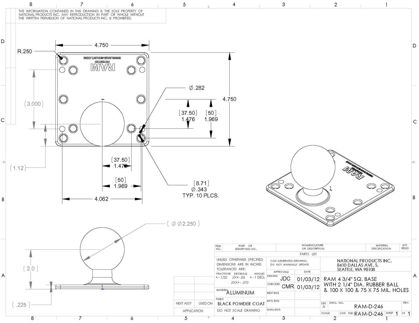 RAM Mount RAM-D-246-AD1U