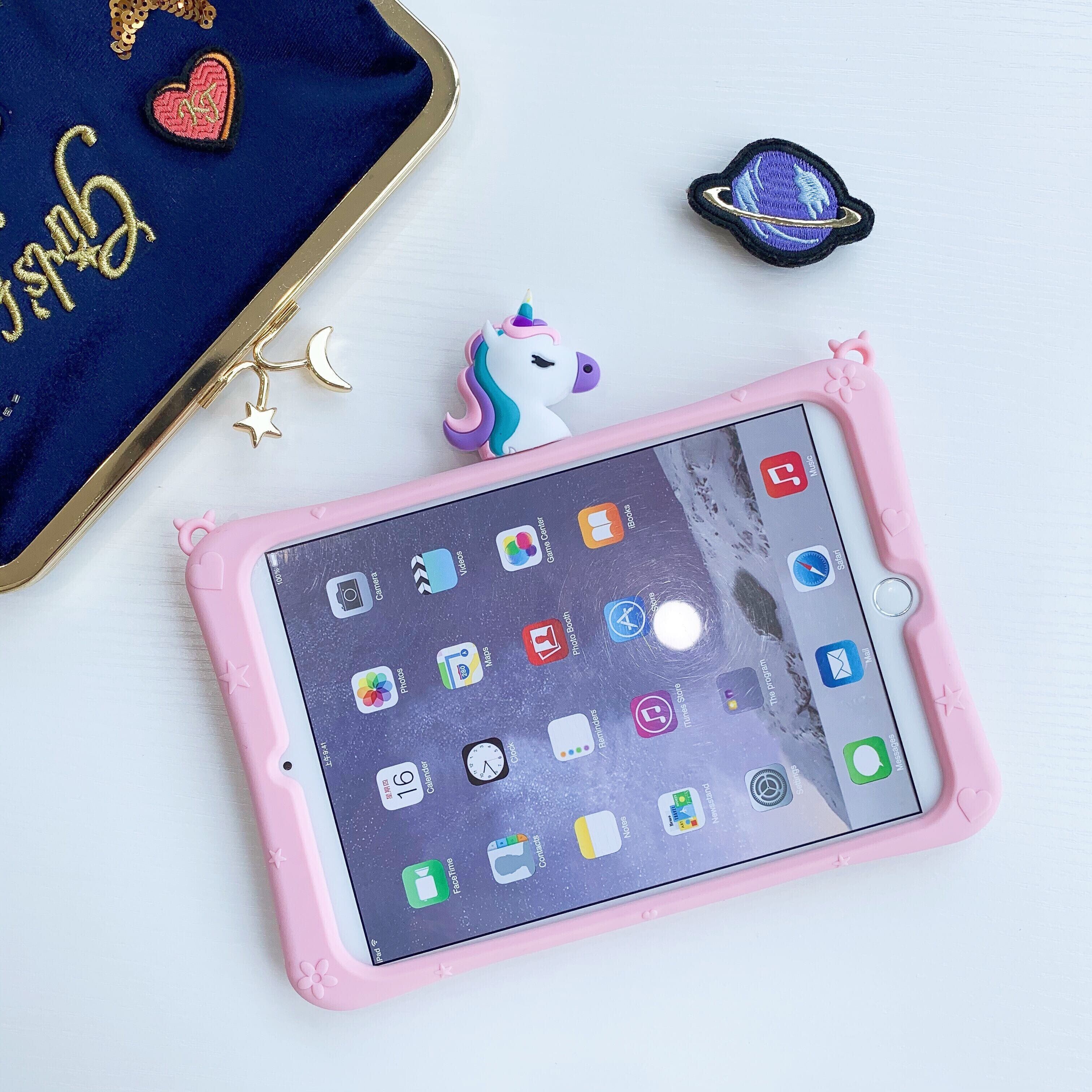 Trolsk Cute Pink Unicorn (iPad 10,2) - Kids Case with strap